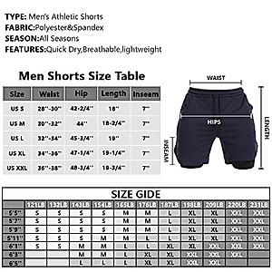 JWJ Men's Running Athletic Workout Sports Mens 2 in 1 Shorts Breathable Gym Short for Men with Pocket, Fluorescent Green Meduim