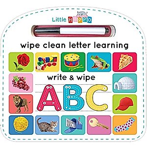 Write & Wipe ABC - Children's Novelty Learning Board Book - Wipe Clean - Alphabet - Educational