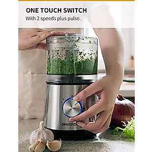 SHARDOR 3.5-Cup Food Processor Vegetable Chopper for Chopping, Pureeing, Mixing, Shredding and Slicing, 350 Watts with 2 Speeds Plus Pulse, Silver