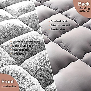 Leoshi Japanese Floor Mattress Foldable Roll Up Mattress Futon Mattress Woolen Fleece Tatami Mat for Kids Adult Nap Bunk Yoga(Color:100x200cm)