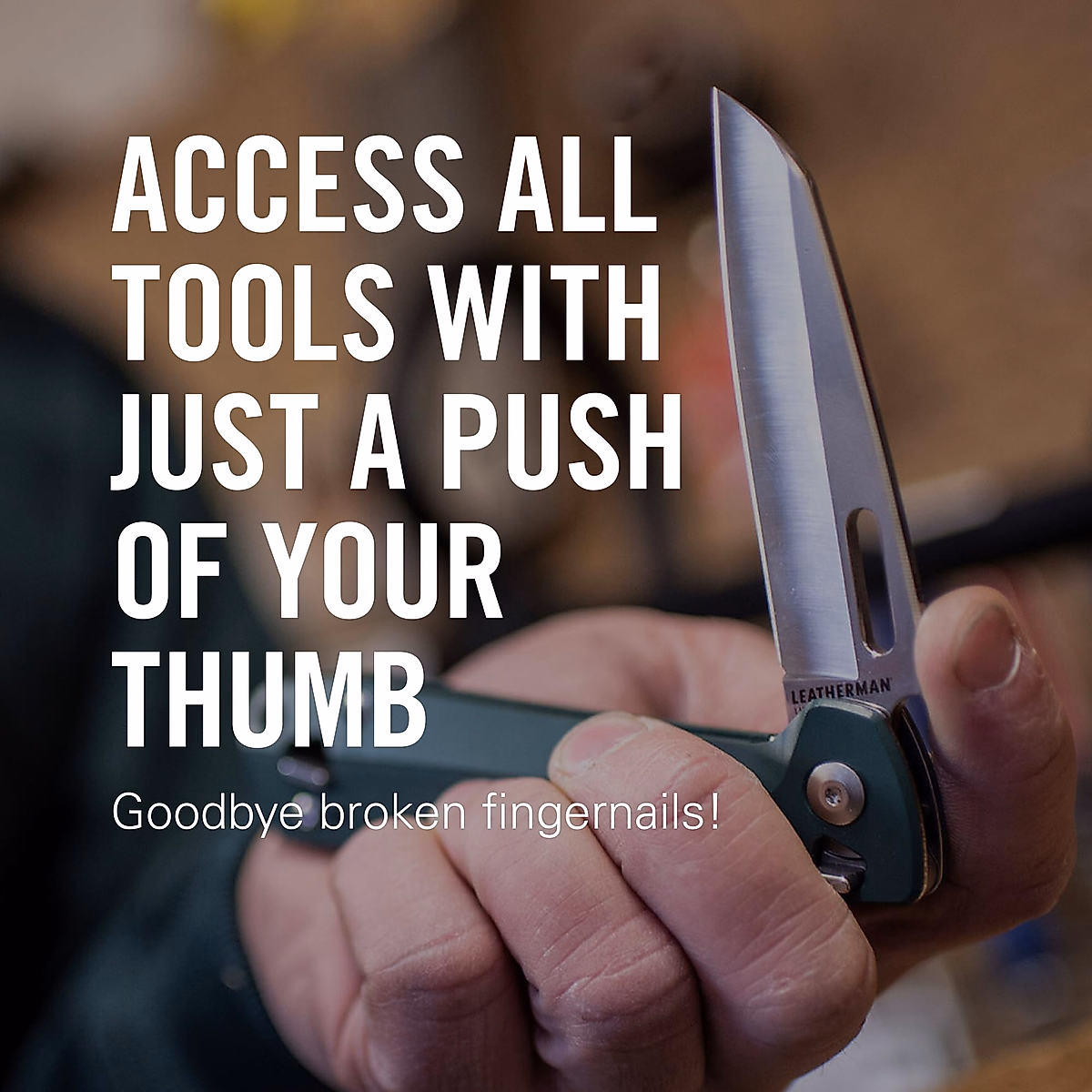 LEATHERMAN, FREE K2, Folding Pocketknife, 8-in-1 Multi-tool for Everyday Carry (EDC), Home & Outdoors, Made in USA, Evergreen