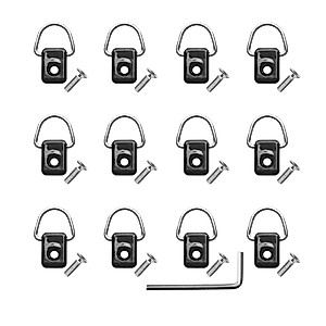 KUNPENG 12pcs Boat D Rings with Screw Kayak Kit Deck Loop Mounting Tie Down 304 Rope Buckle,D-Type Buckles,Special Buttons for Kayak Accessories