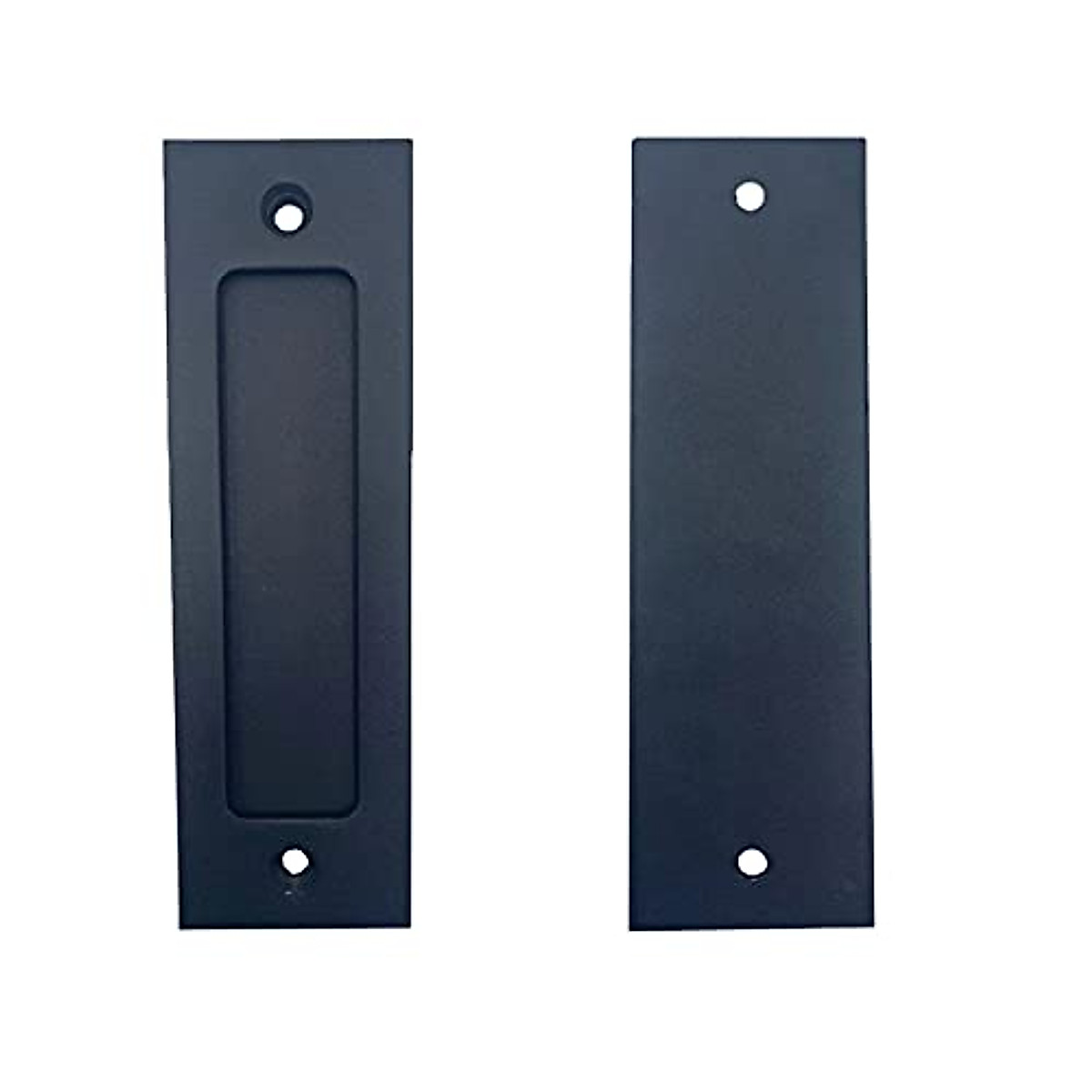 Fpz-bd 6" 2 Pack Sliding Barn Door Handle - Flat Black Flush Handle for Sliding Barn Closet/Drawers Door/Cabinets