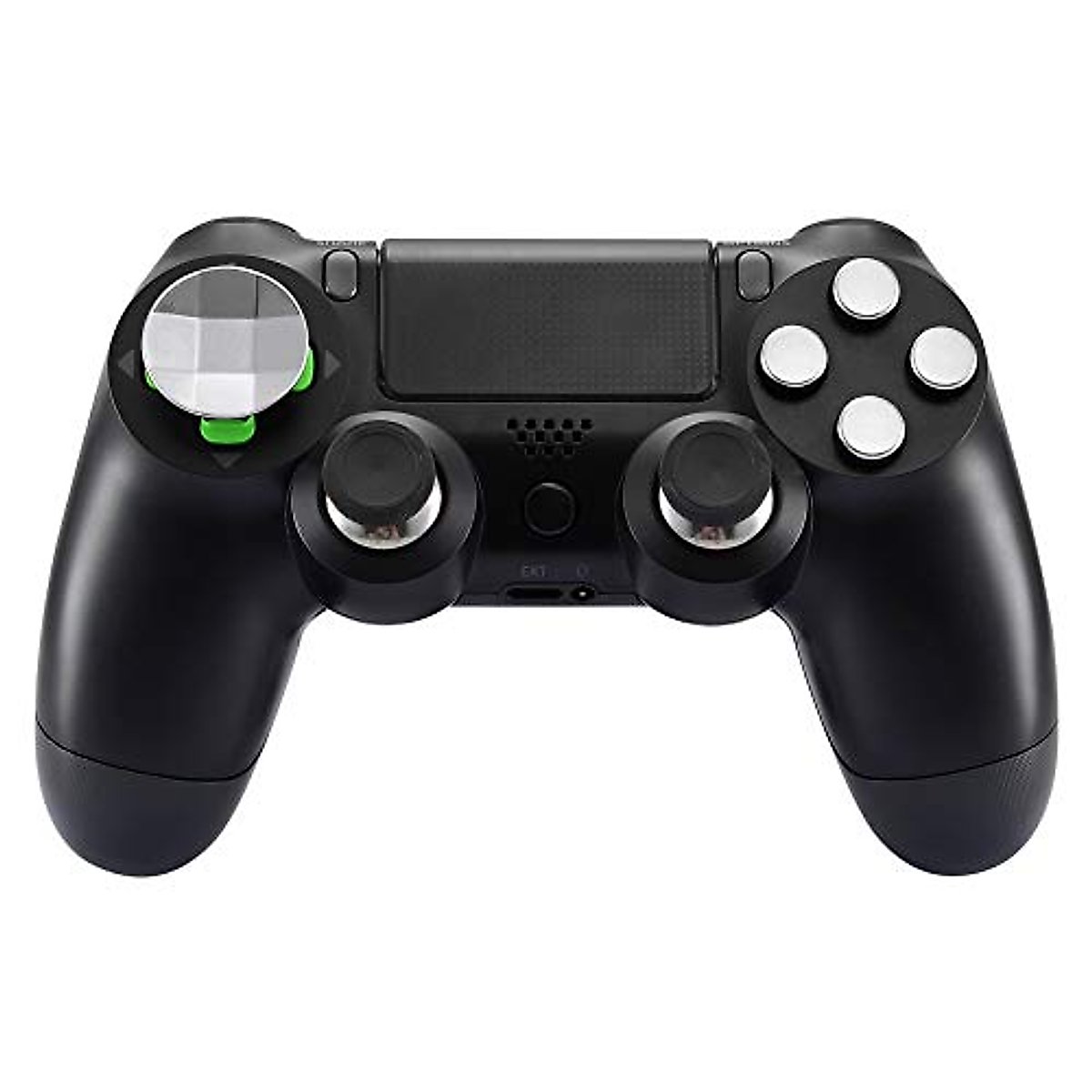 eXtremeRate Magnetic Metal Bullet Buttons Dpads for PS4 Controller, Aluminium Thumbstick Joystick Adustable Height, Replacement Parts for PS4 Slim Pro Controllers (31 in 1)