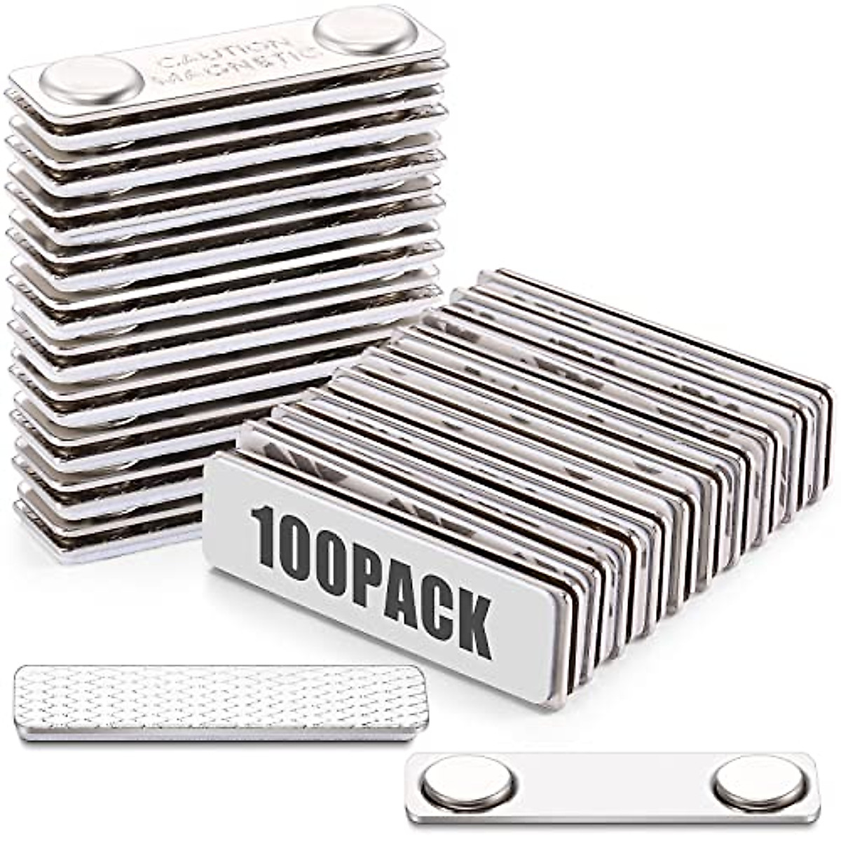 100 Magnetic Name Tag Sets - Secure & Stylish Badge Fasteners