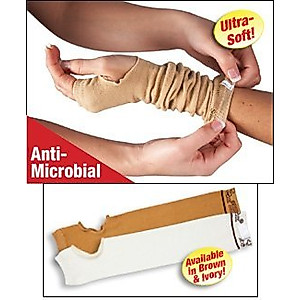 SecureSleeves (One Pair) ARMS-MB Elderly Skin Protector Sleeves for Arms & Wrists - Geri Arm Sleeve Protects Sensitive Thin Skin from Tear Bruise & Sun Exposure - Medium: 15.5"-16" x 3.5"