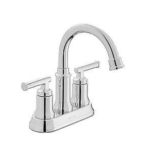 Oswell 4 in. Centerset Double Handle High-Arc Bathroom Faucet in Chrome