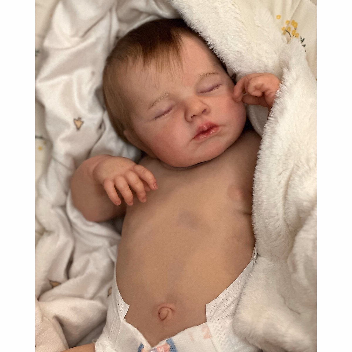 Angelbaby Reborn Baby Dolls Silicone Full Body Loulou 20inch Realistic Sleeping Newborn Boy Doll That Look Real Babies New Born Doll Waterproof Cute Handmade Visible Veins Bebe Lifelike Dolls