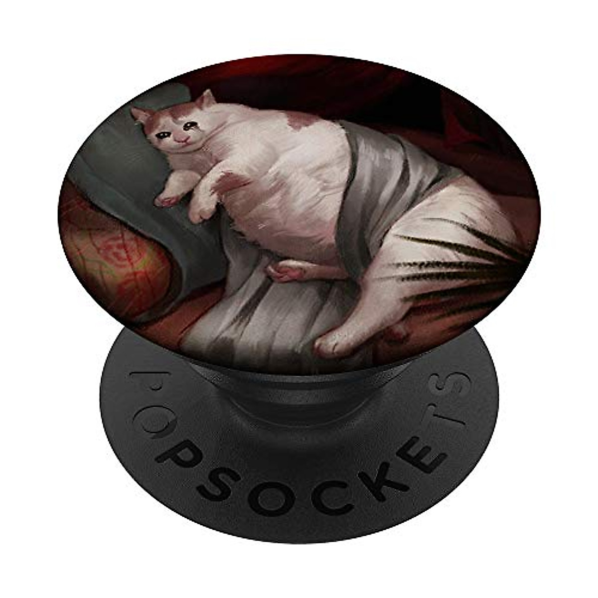 Fat Cat Classical Art Meme Funny Painting Medieval Classic PopSockets Swappable PopGrip
