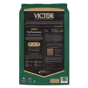 Victor Super Premium Dog Food – Performance Dry Dog Food – 26% Protein for Active Adult Dogs – Includes Glucosamine and Chondroitin for Hip and Joint Health, 40lbs