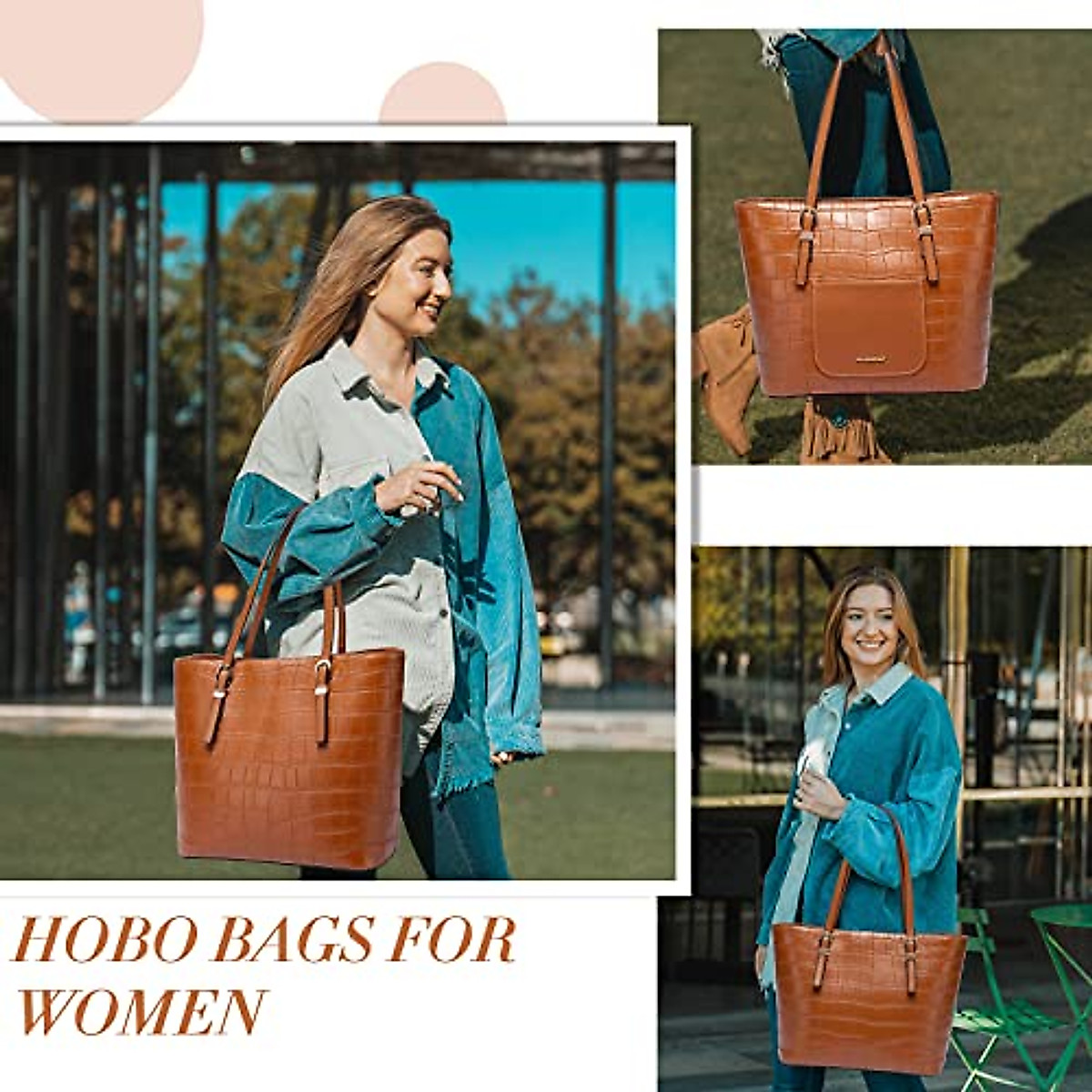 Montana West Handbags Crocodile Pattern Purses for Women Tote Bag Top-Handle Pu Leather Shoulder Bags B2B-MWC-027BR