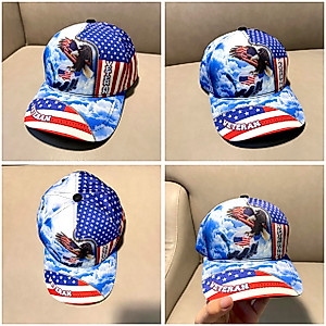 Patriotic Hats Military Hats for Men Veteran Baseball Caps Proudly Serve Military Hat for Men US Veteran Hat Gifts Idea
