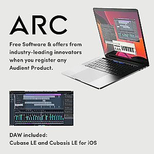 Audient iD4 MKII USB-C Audio Interface with Over-Ear Stereo Headphones and XLR Mic Cable