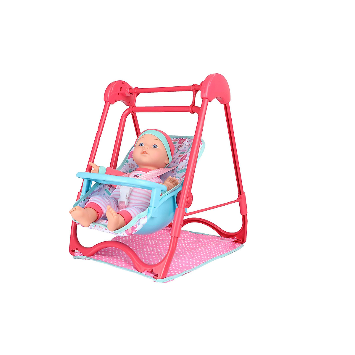 Dream Collection, Baby Doll 4-in-1 High Chair Play Set - Lifelike Baby Doll and Accessories for Realistic Pretend Play, Posable Soft Toy - 12”