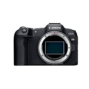 Canon EOS R8 Full-Frame Mirrorless Camera (Body Only), RF Mount, 24.2 MP, 4K Video, DIGIC X Image Processor, Subject Detection & Tracking, Compact, Lightweight, Smartphone Connection, Content Creator