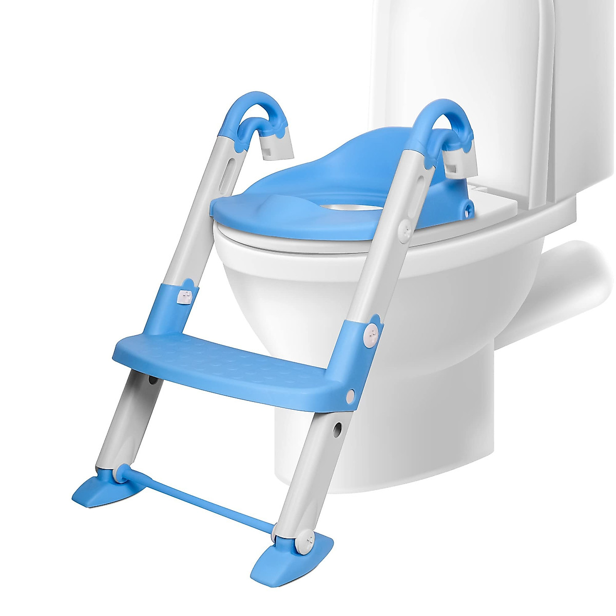 COLOR TREE Potty Training Seat with Anti-Slip Step Ladder, Toddler Toilet Seat Potty Training Toilet for Kids, Toddler Potty Seat for Toilet, Baby Toilet Potty Chair for Boys Girls,Blue