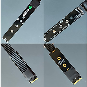 ADT-LINK M.2 NVMe SSD to PCI Express 4.0 X4 Extension Cable Full Speed 64G/BPS Solid State Drive Riser Card Support SSD 2230 2240 2260 2280 22110 (20CM,R44SF 4.0)