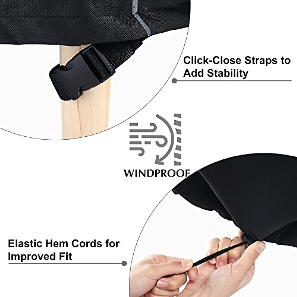 Coditure Outdoor Furniture Cover Waterproof for Sofa, Patio Loveseat Covers Fits up to 54 x 38 x 35 inches, Black