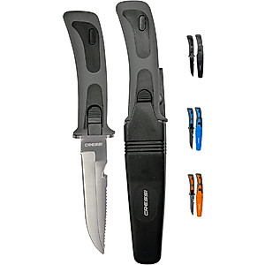 CRESSI Diving Knife with Leg Attachment Sheat - Vigo: Designed in Italy