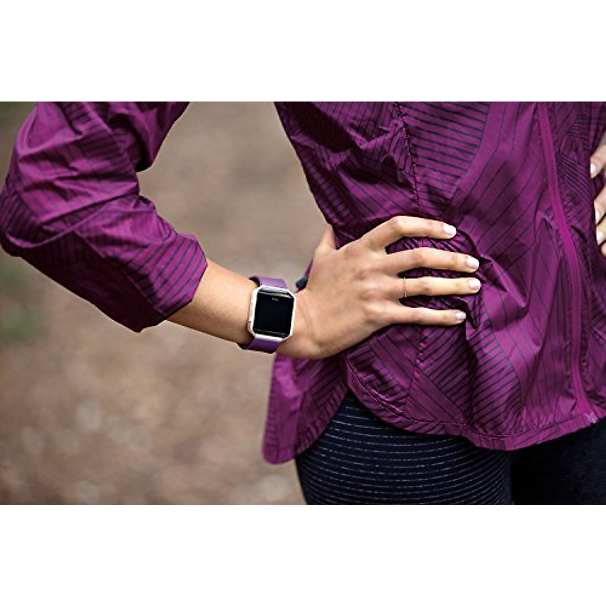 Fitbit Blaze Smart Fitness Watch, Plum, Large (Refurbished)