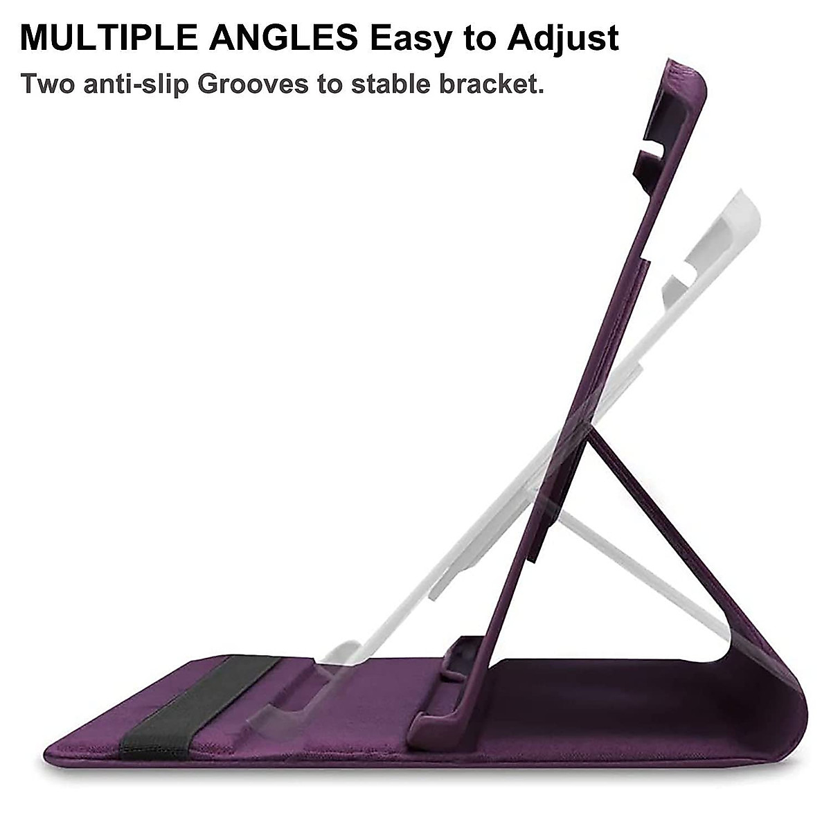 Case for Samsung Galaxy Tab S4 10.5 inch 2018 (SM-T830 SM-T835 SM-T837), 360 Degree Rotating Stand Case Smart Protective Cover with Stylus Pen,Screen Film (Purple)