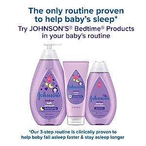Johnson's Baby Bedtime Moisturizing Body Cream, Relaxing Aromas, Night Time Baby Massage Cream for Dry Skin Relief, Hypoallergenic, No Parabens, Phthalates or Dyes, 8 fl. oz