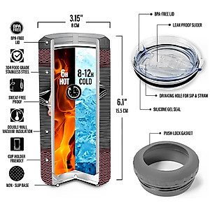 SANDJEST Pig Tumbler Funny 4 in 1 16oz Tumbler Can Cooler Coozie Skinny Stainless Steel Tumbler Gift for Daughter Farm Girl Animal Lover Christmas Birthday