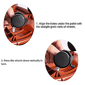 4 Pack 13 inch Plant Caddy with Four Lockable Universal Wheels,Easy Moving Plant Dolly, Indoor Outdoor Flower Pot Mover with Locking Wheels