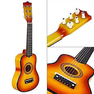 Toddmomy Portable Guitar 21 Inch Acoustic Guitar, Classical Acoustic Guitar, Small Size Portable Wooden Guitar for Children Beginner Adult Teen ( Giallo ) Kids Guitar