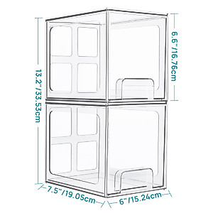 Vtopmart 4 Pack Stackable Makeup Organizer with Jewelry Organizer