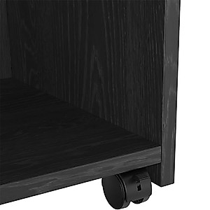 Podium - Portable Podium Stand, Hostess Stand with Wheels, Church Podium Reception Desk, Pulpits for Churches, Mobile Lectern Podium for Conference, Auditorium, Classroom, Adjustable Shelf, Black