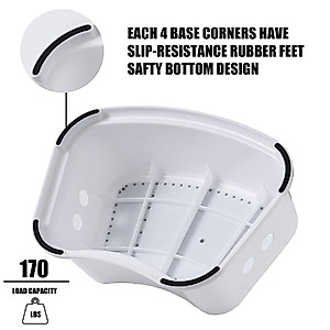 UNCLE WU Step Stool for Kids - Bathroom Safety Bottom as Potty Training Stool -Slip Resistant Surface 1 Step Stool for Toddler/Adult