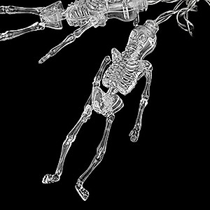 SALUTUY Decorative Lights, Warm Light LED String Light Skeleton Cute and Scary Unique Plastic Decorative String Lamp for Homes Gardens, Courtyards