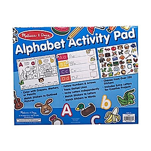 Melissa & Doug Alphabet Activity Sticker Pad for Coloring, Letters (250+ Stickers) - Kids Activity Books, Learning Activities For Kids Ages 4+