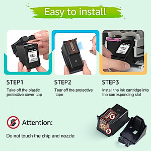 greencycle Re-Manufactured 63XL 63BXL Ink Cartridge Compatible for HP HP Envy 4510 4528 OfficeJet 4658 5255 5258 DeskJet 1110 2130 2136 3630 3636 Laser Printer,with New Version chip (Black, 1 Pack)