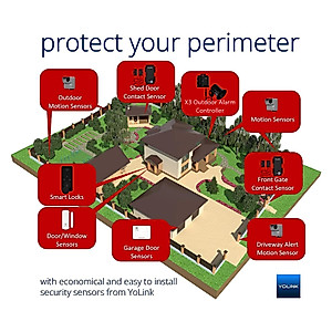 YoLink X3 Version Outdoor Alarm Controller, Ruggedized Battery-Powered Siren/Alarm/Relay Controller, Up to 1/4 Mile Range, 110dB Siren, Alexa, Google, IFTTT, Hub Required for Full-Functionality!