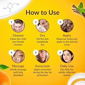 Nasola Kojic Acid Lotion Natural Skin Clarifying for Face & Body with Vitamin C, Niacinamide, Shea Butter, Licorice & Green Tea for Complexion Revitalization, Women & Men