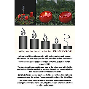 Hyoola Ivory Pillar Candles 3x6 Inch - Unscented Pillar Candles - 6-Pack - European Made