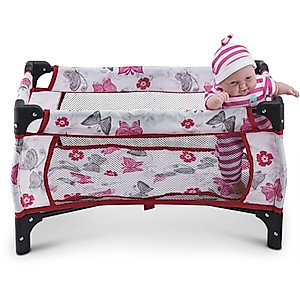 Litti Pritti Take Along Travel Crib Pack and Play Accessory for Dolls - Perfect for 18" Dolls