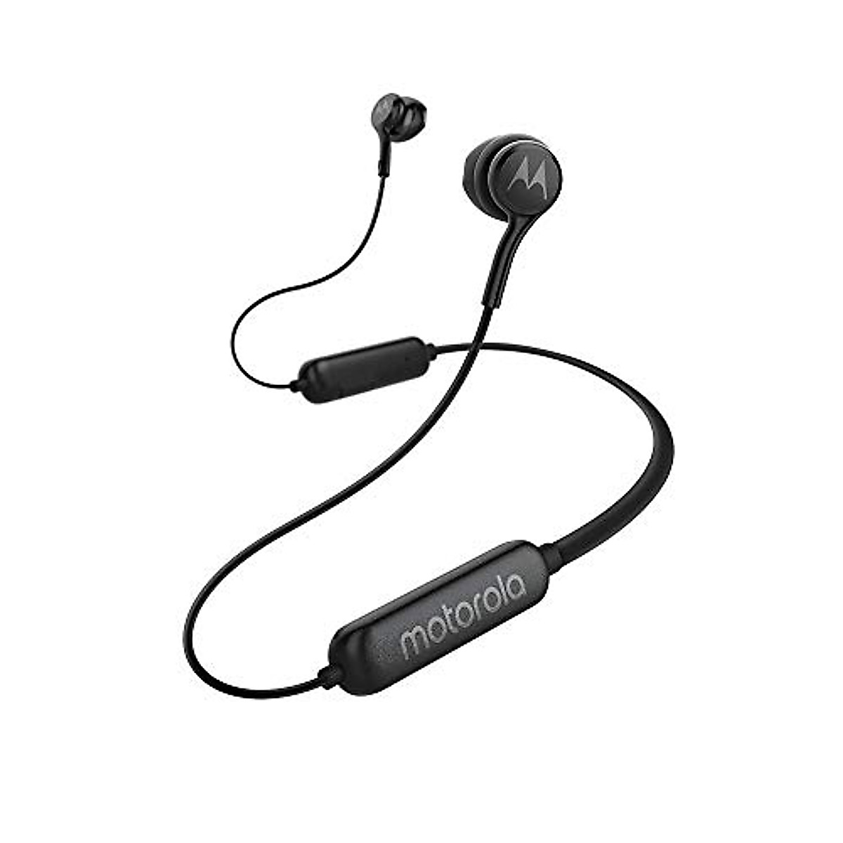 Motorola Ververap 105 Bluetooth Wireless Earbud in-Ear Neckband Headphone with Mic (Black)