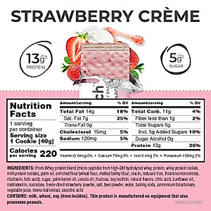 Power Crunch Protein Wafer Bars, High Protein Snacks with Delicious Taste, Strawberry Crème, 1.4 Ounce (12 Count)