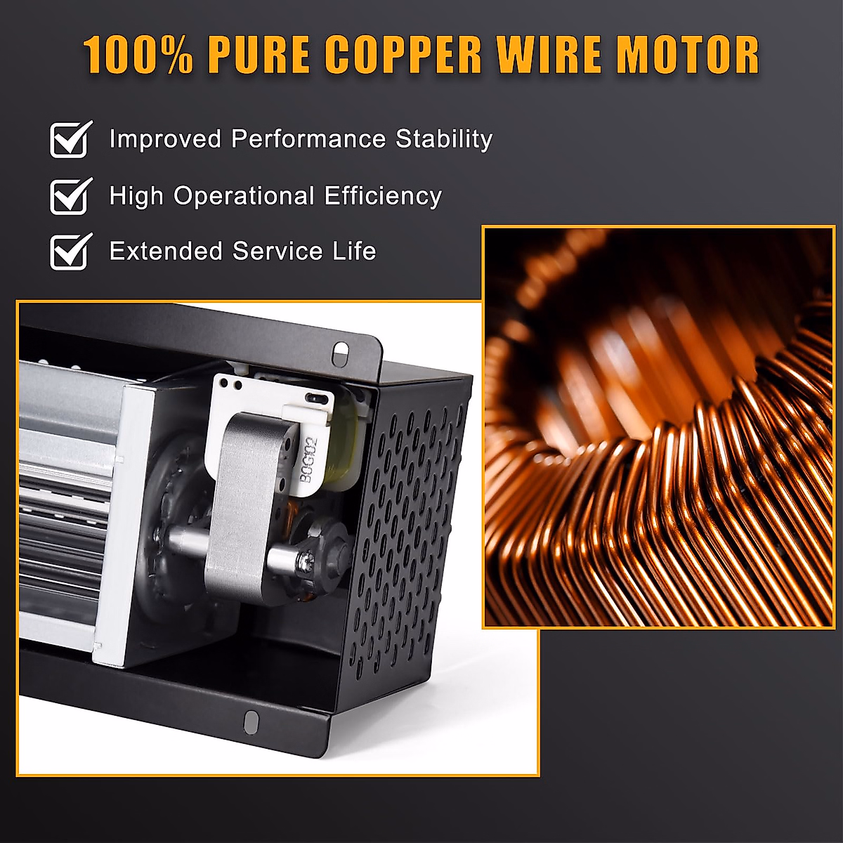 Criditpid PBAR-2427 Fireplace Blower Fan Kit for Vent Free Stove or Wood Burning Stoves, Blower for GHP Group Pleasant Hearth VFS2-PH30DT, VFS2-PH20DT, VFS-PH20DT Fireplace