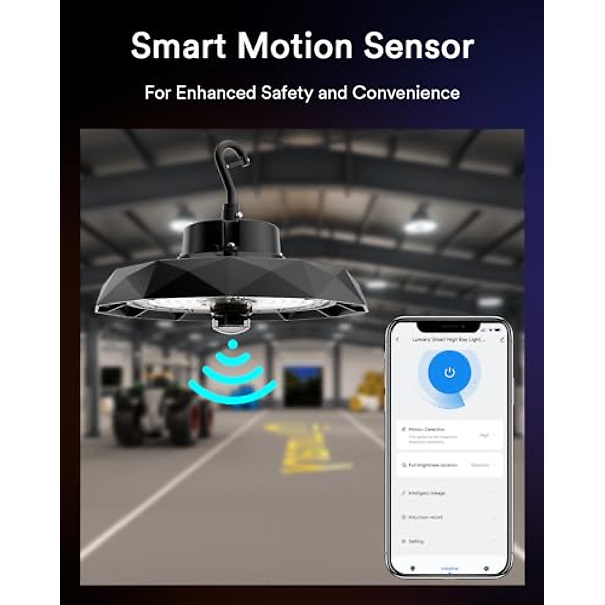 Lumary Smart Outdoor Neon Rope Lights, 16.4ft 16,000lm UFO LED High Bay Light,