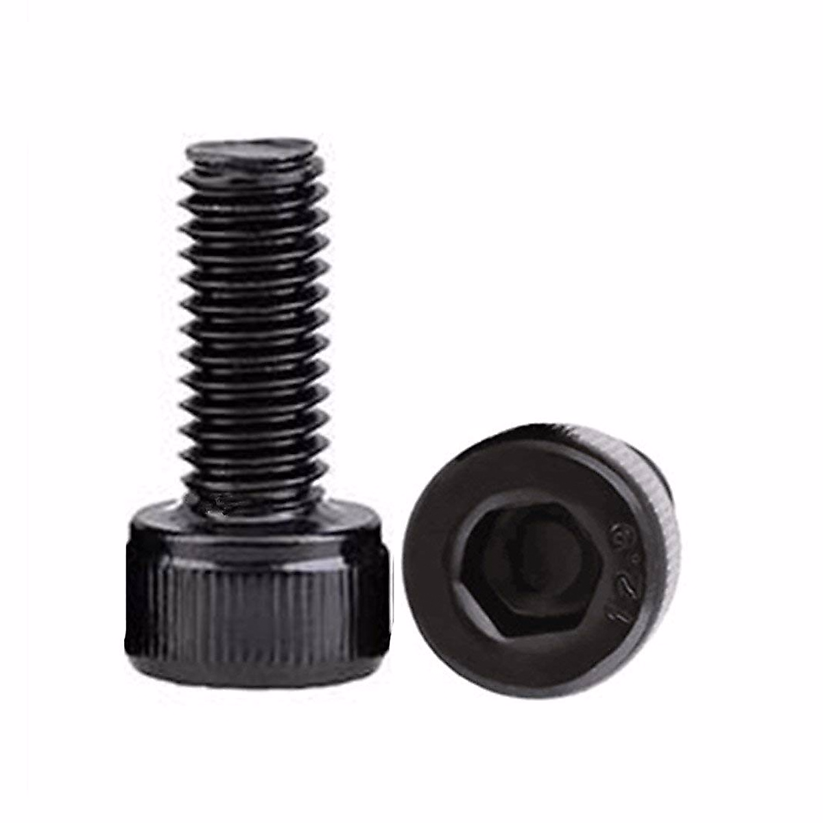 M2.5 x 10mm Black Hex Socket Head Cap Screws 12.9 Grade Alloy Steel Full Thread Bolts 100pcs