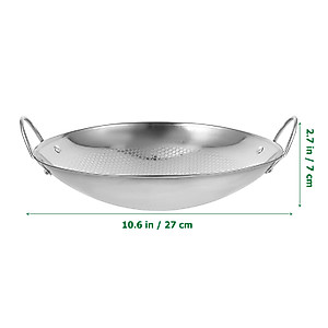 BESTonZON Stainless Steel Griddle Non Stick Wooden Hot Pot Individual