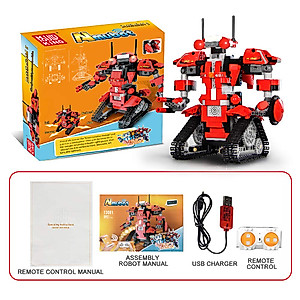 ritastar APP Remote Control Robot Building Blocks Creative Toolbox Educational Smart Tracked RC Robotics Building Bricks Set Kit S.T.E.M Learning Toy Gift for Boys Girls Kids 8 and Above(Red,392pcs)