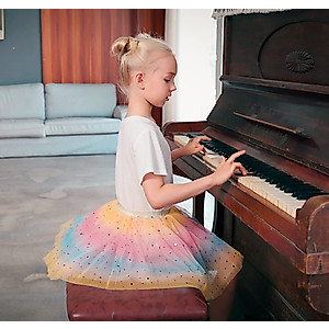 Tutus for Girls Pink Tutu Skirt Rainbow Princess Tutu for Girls Tutu Dresses for Toddler Girls Ballet Toddler Tutu for 2-6 Years