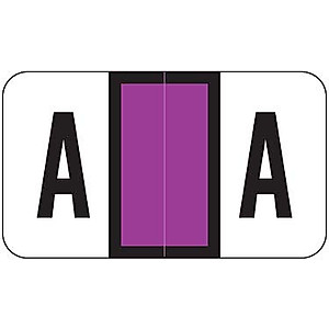 Doctor Stuff - File Folder Labels, Ringbook Sheets, Alphabet Letter A, POS 2000 - PP3R Match Compatible Alpha Stickers, Purple, 15/16" x 1-5/8", 240 Labels per Pack