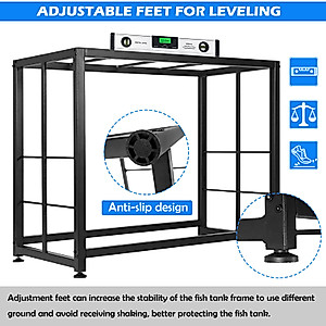 ZOMOFEW Metal Aquarium Stand, 40 Gallon Fish Tank Stand , Double-Layer Detachable Design, Easy To Assemble,Suitable for Home Fish Tank, Landscape Fish Tank And Oceanarium（Tank not included）