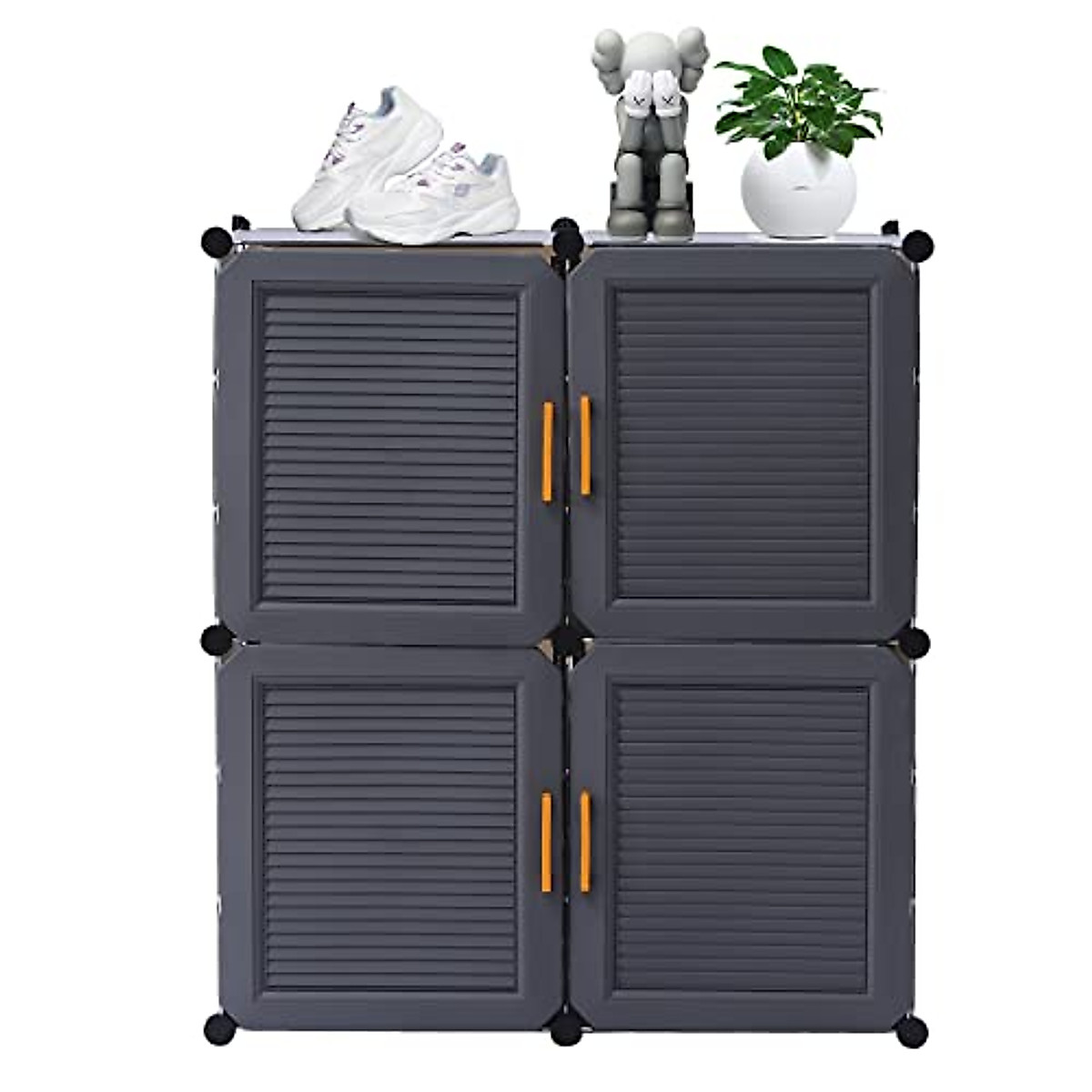 TBVECHI 2 Trains 6 Layers Drawer Shoe Storage Cabinet, Entryway Shoe Storage Stand，Entryway Storage Shelf, Shoe Cabinet Shoe Organizer for Entryway, Shoe Cabinet with Doors